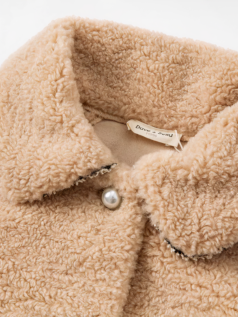 Veste fille à col rabattu avec un cœur • Ma veste